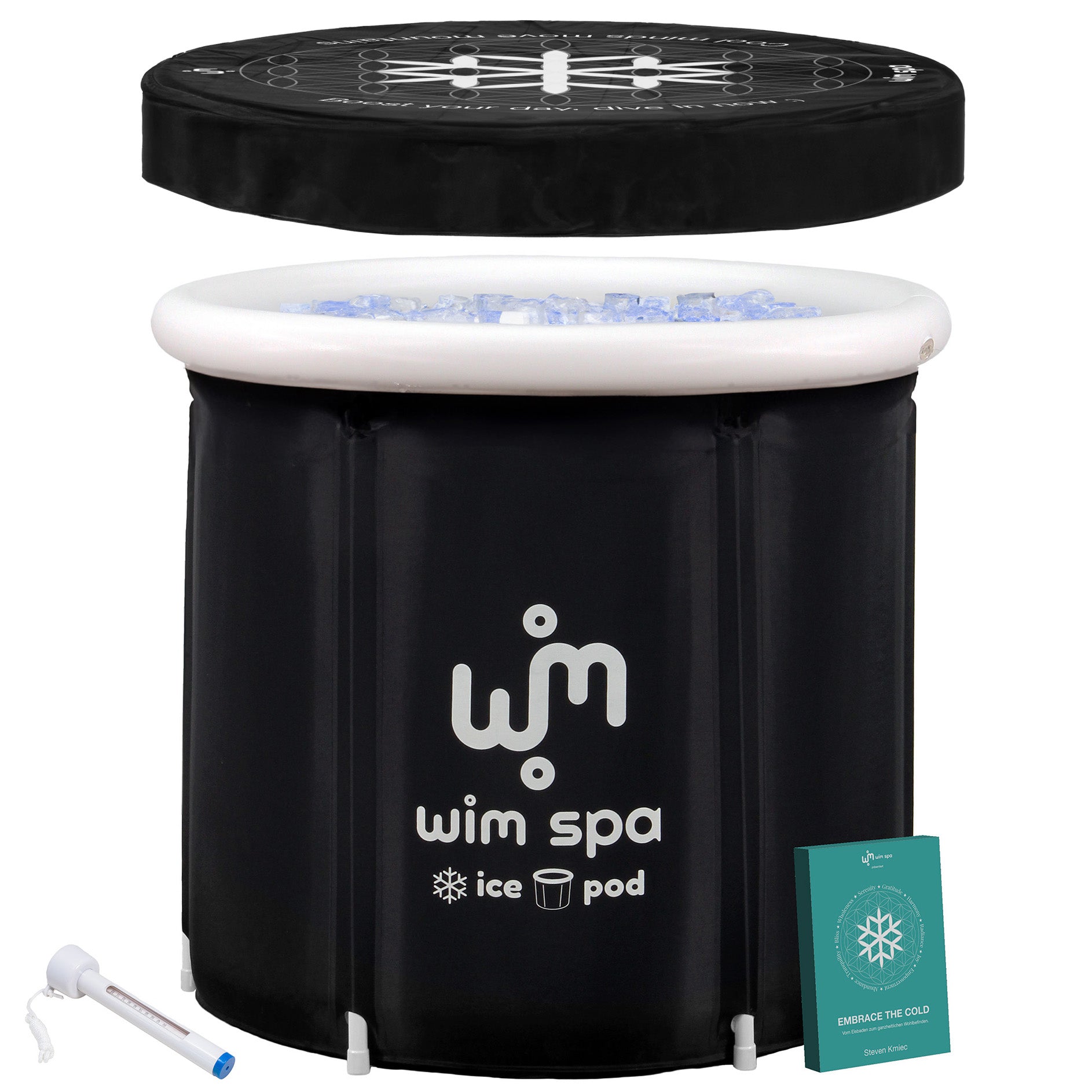 3-fach Isoliertes Eisbad Ice Pod XL 80x80 cm - mobile Eistonne/ Eisfass ...